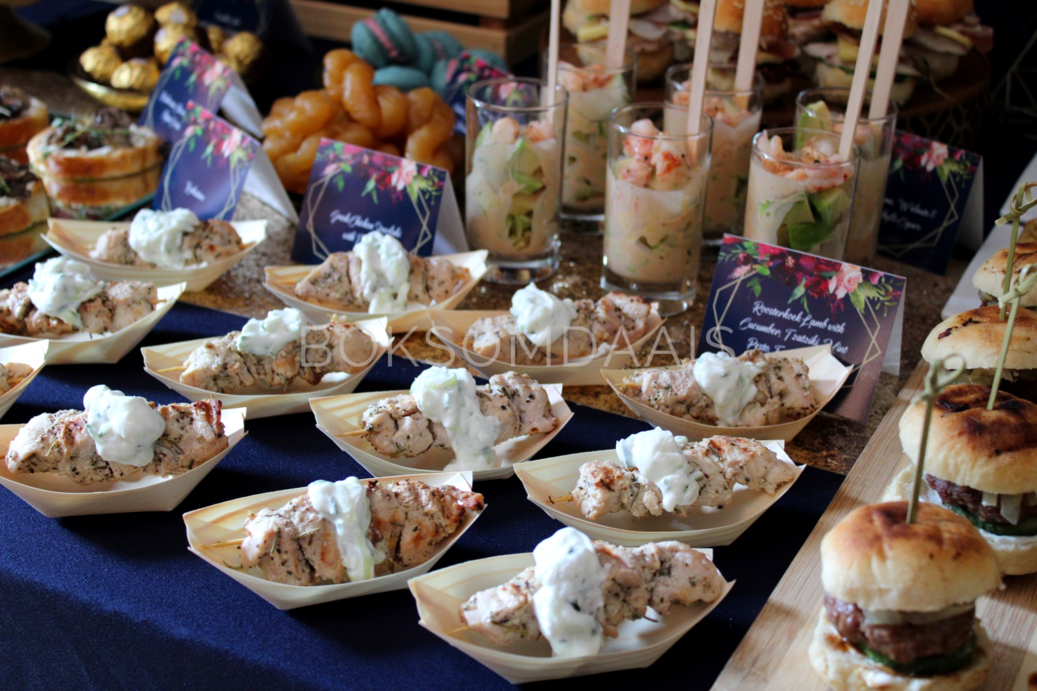 A Beautiful Navy Blue, Pink & Gold Cocktail Party