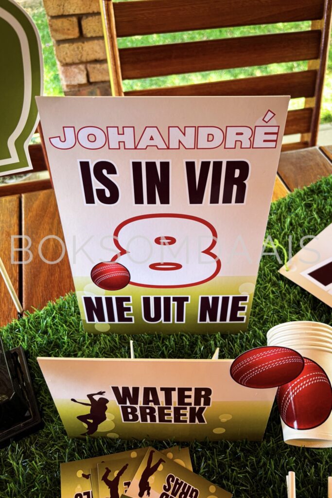 Cricket Children's Party Ideas by Boksomdaais Boutique Events